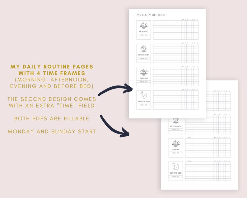 My Daily Routine Checklist Fillable PDF - Etsy