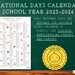 National Days Calendar 2025-2026: Kid-friendly Printable (PDF Download ...
