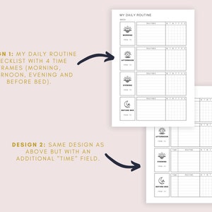 Daily Routine Checklist Editable Canva Template - Etsy