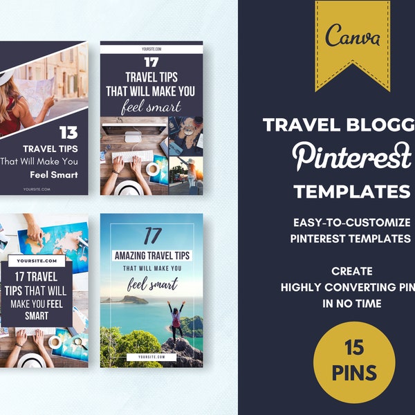Pinterest Templates for Travel - Etsy