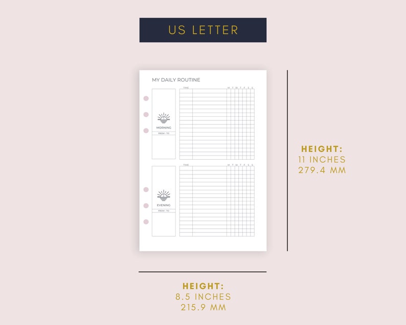My Daily Routine Checklist Fillable PDF - Etsy