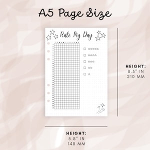 Rate My Day Printable Tracker | Bullet Journal Printables | Year in ...