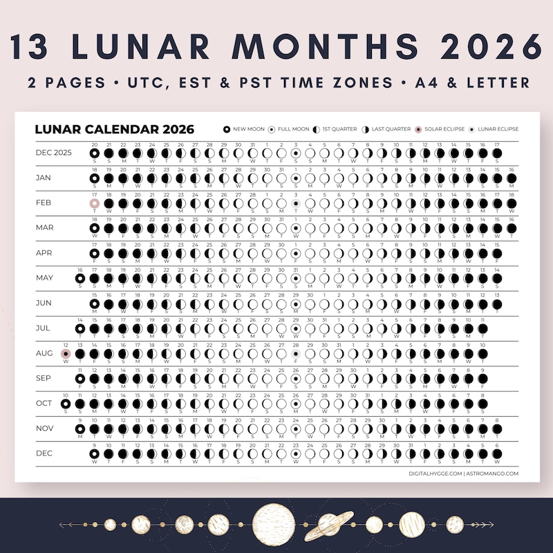 2025 13 Month Calendar - Etsy