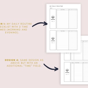 Daily Routine Checklist Editable Canva Template - Etsy