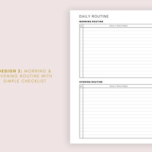 Morning & Evening Routine Checklist Printable A5 | Daily Habit Tracker ...