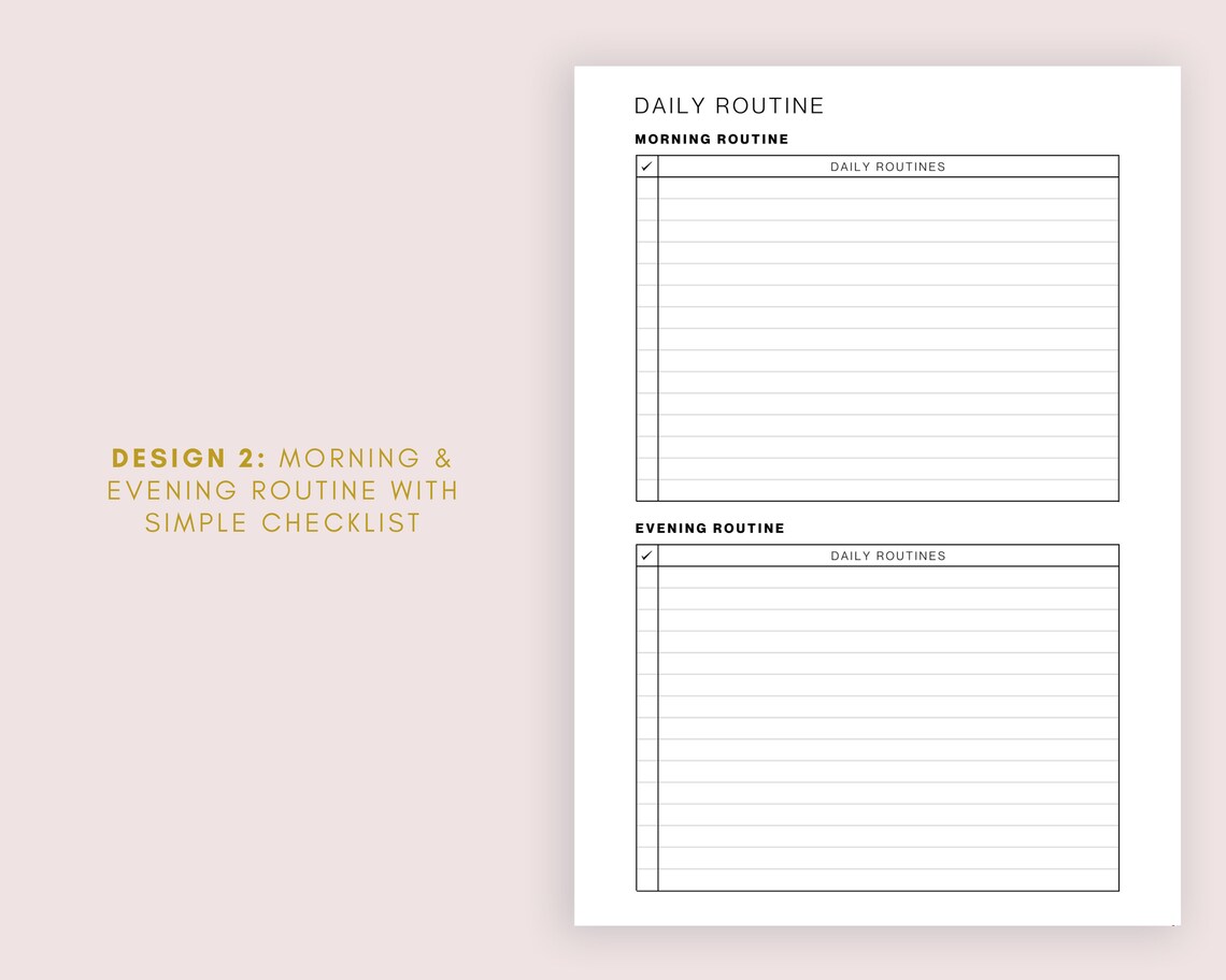 Daily Routine Canva Template - Etsy