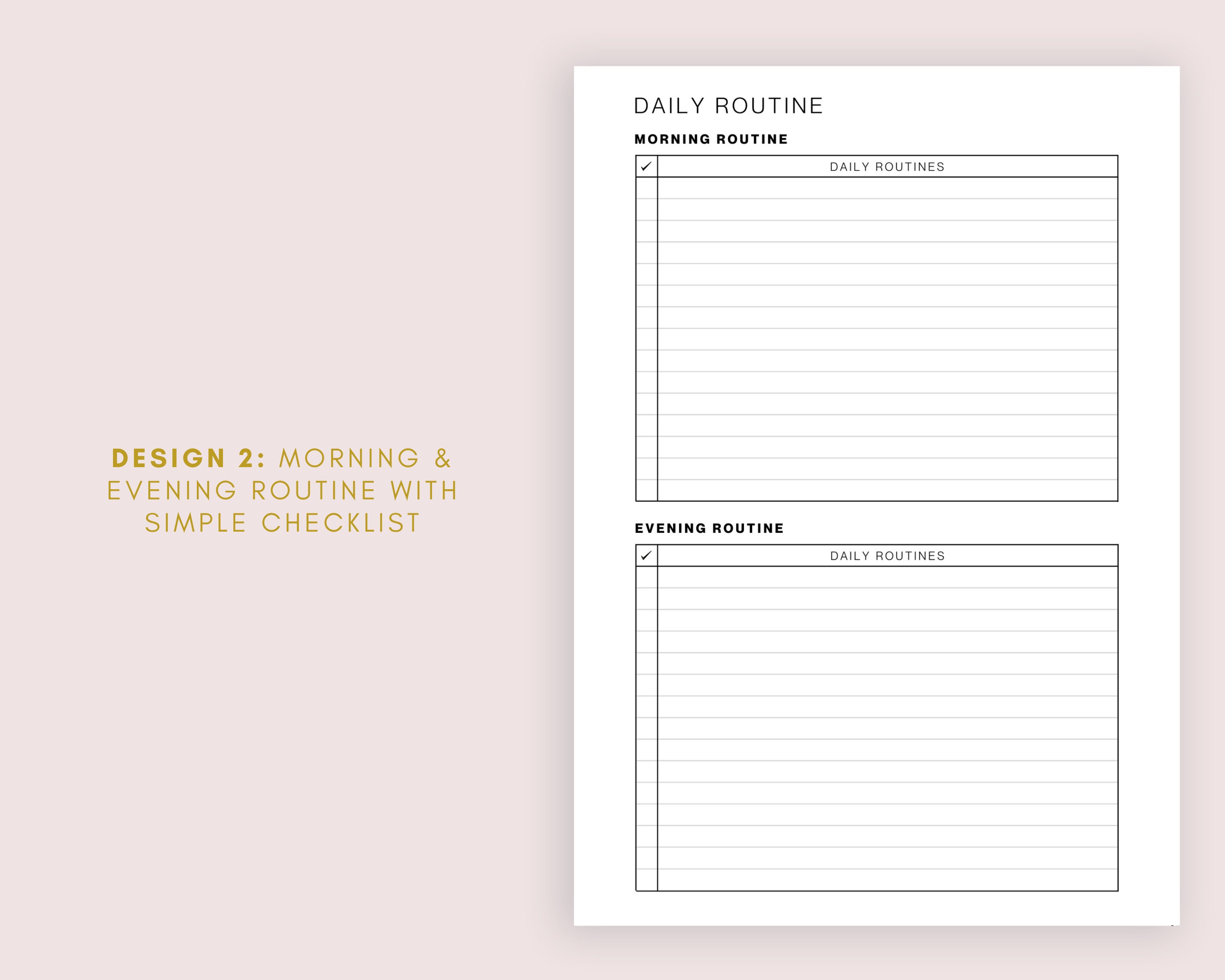 Daily Routine Canva Template - Etsy