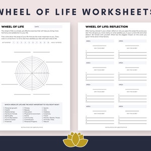 Wheel of Life Worksheets: Life Balance Clarity (A4, A5, US Letter) (PDF ...