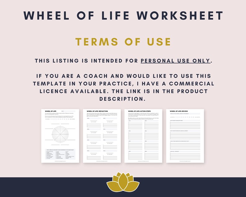 Wheel of Life Worksheets Life Balance Wheel A4 A5 & US | Etsy