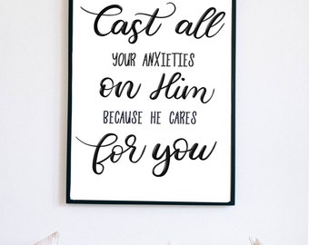 Cast Your Cares | Etsy