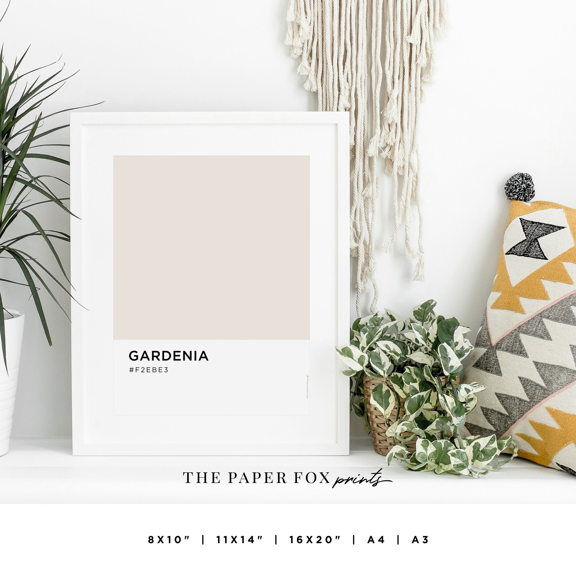 Gardenia Color Art Print Printable Pantone Wall Art Soft | Etsy