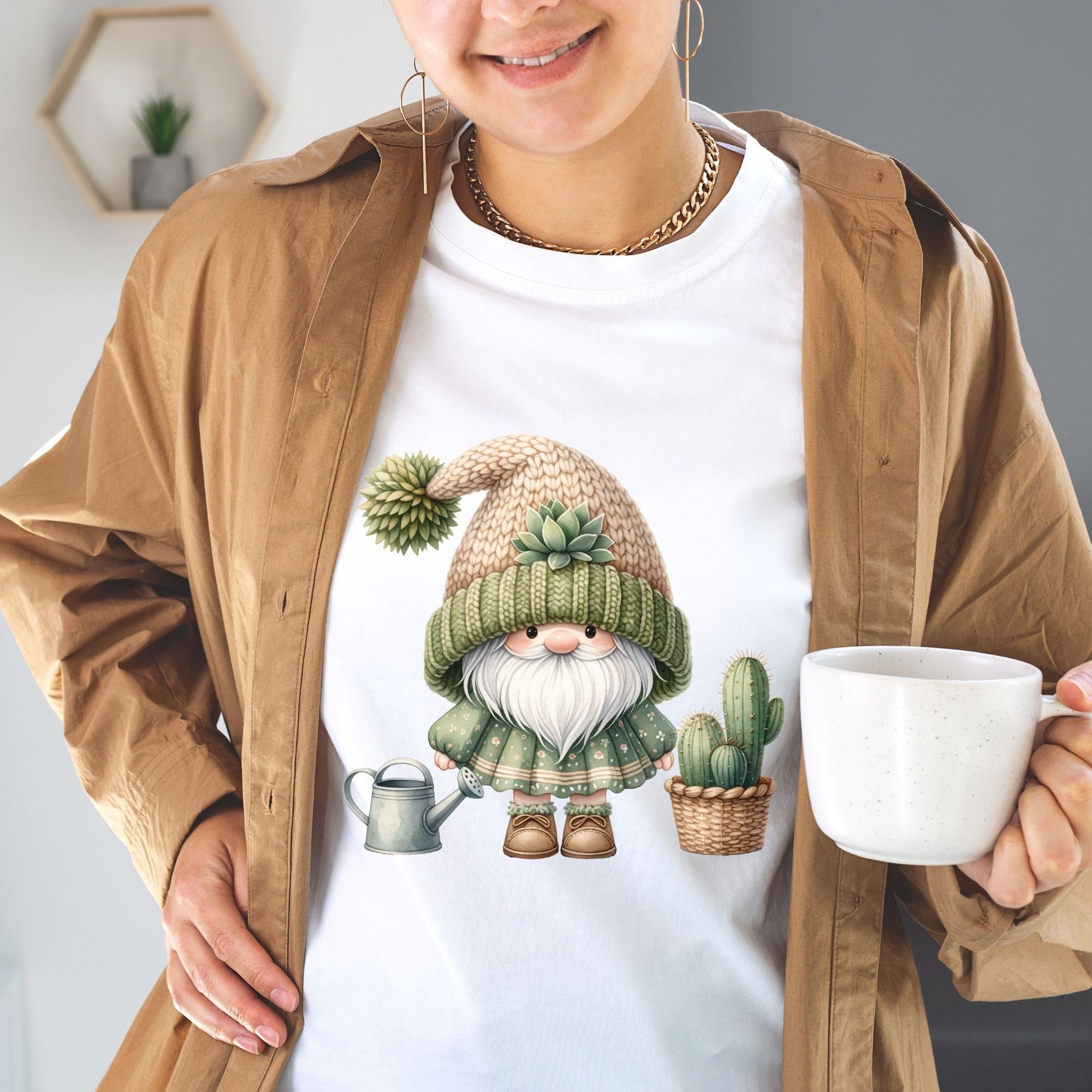 Cactus Gnome Clipart, Cute Gnomes PNG, Gnomes Sublimation, Gnomes ...