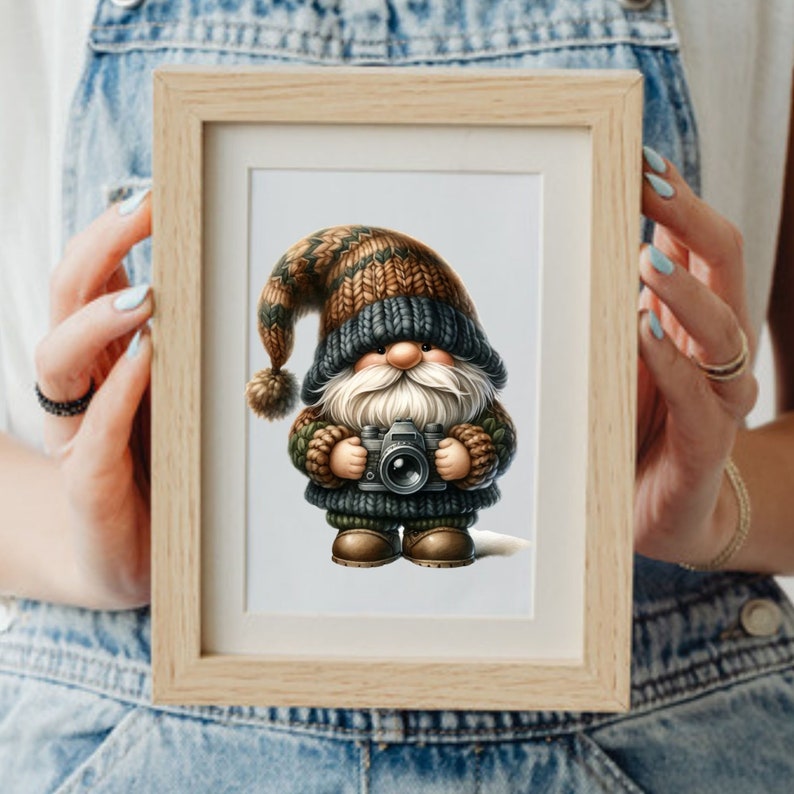 Watercolor Camera Photographer Gnome Clipart Bundle, Camera Photography ...