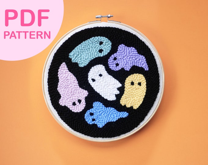 Digital Punch Needle Pattern Ghost Party PDF FILE ONLY - Etsy