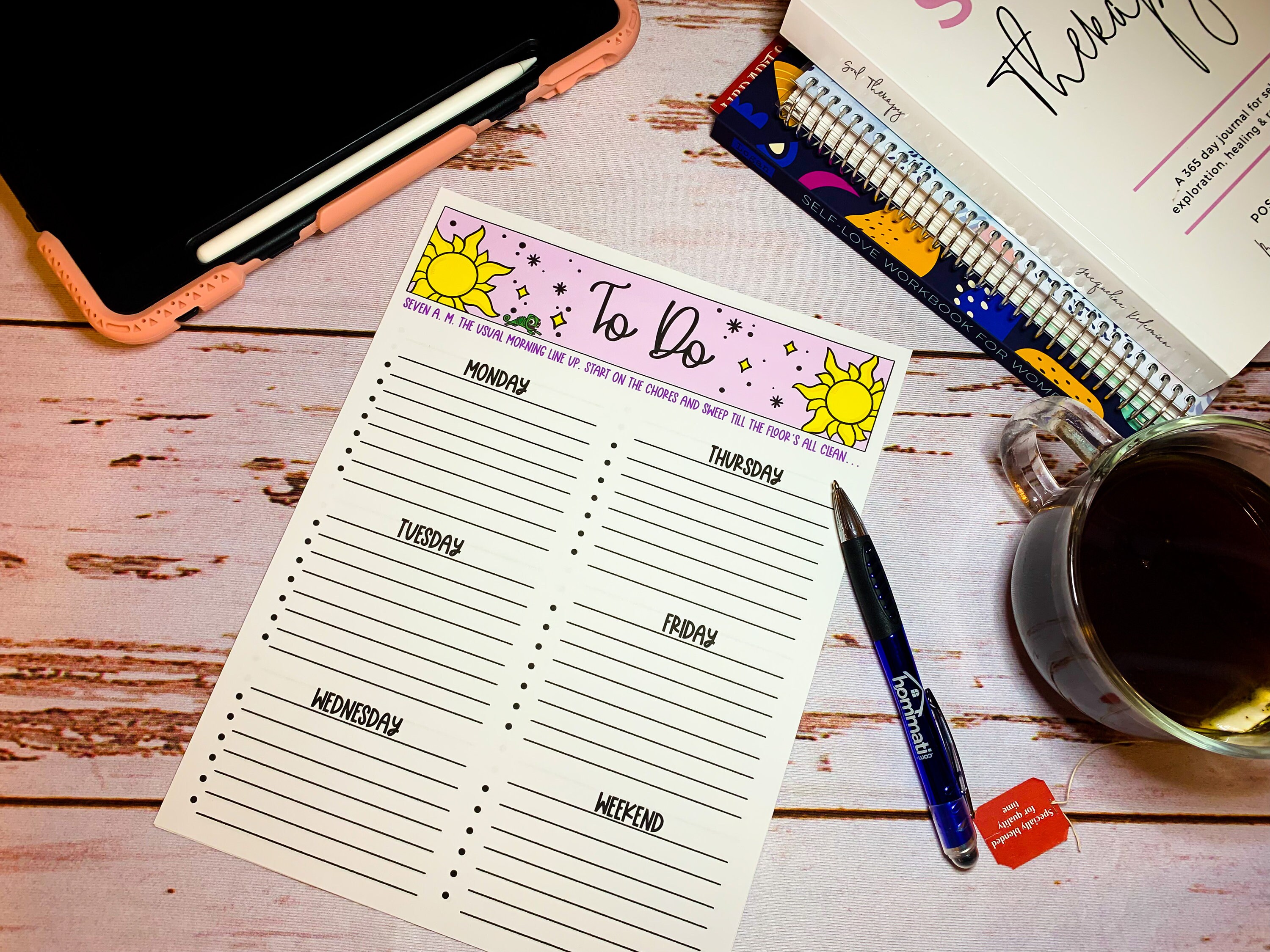 Tangled to Do List Sheet Printable to Do List Rapunzel to Do - Etsy
