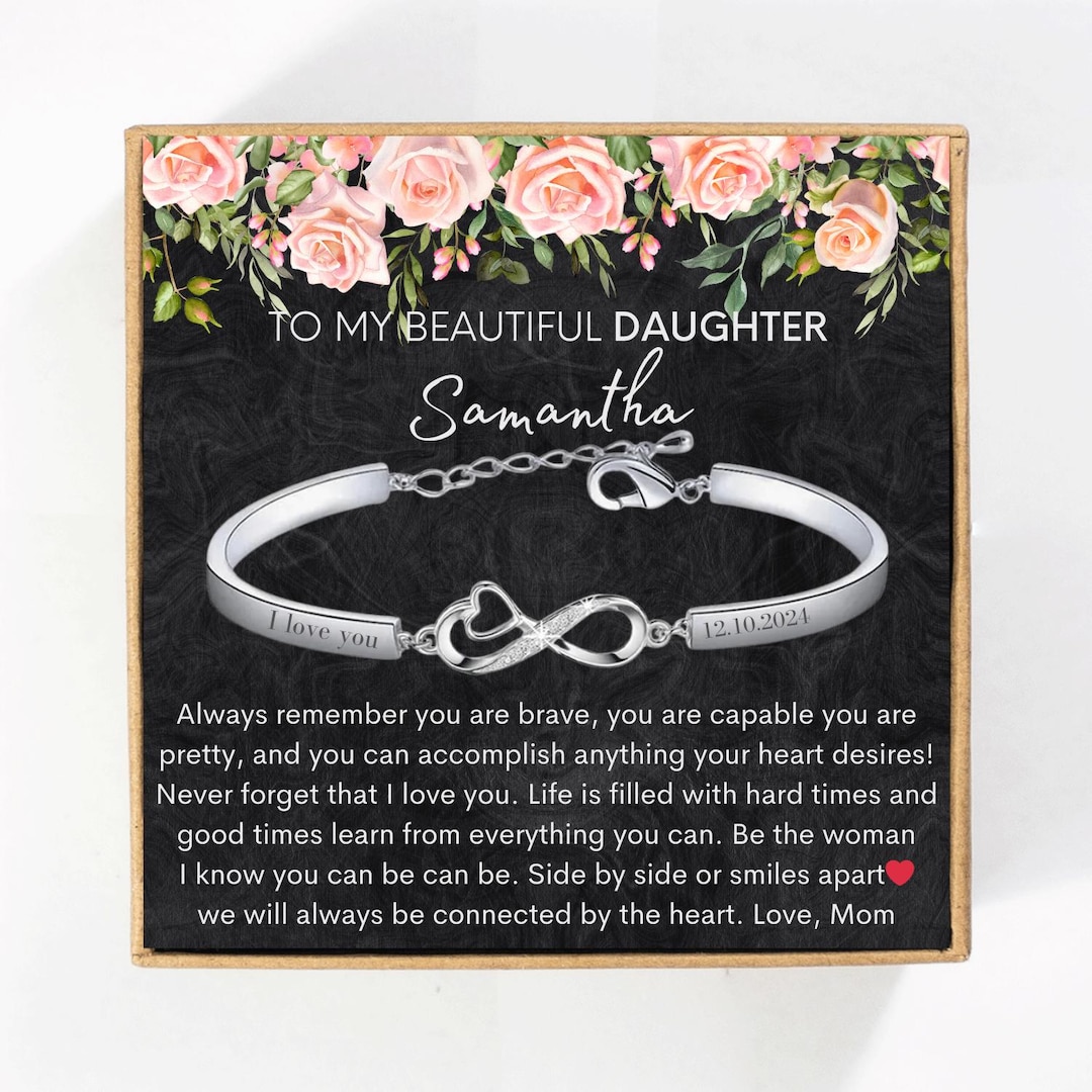 To My Daughter Bracelet From Mom Dad, Daughter Graduation Gifts, to My ...