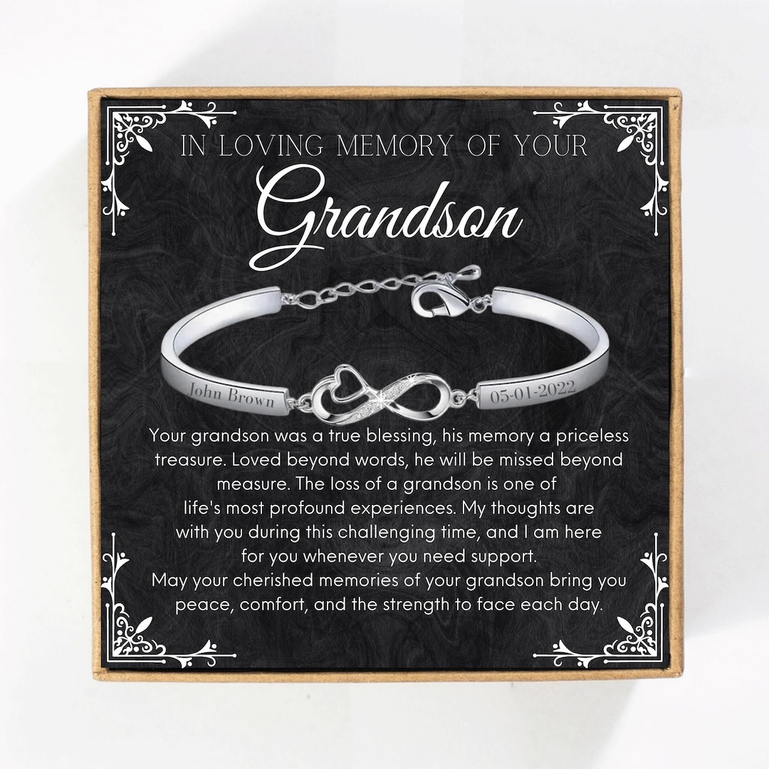 Loss of Grandson Gift in Loving Memory of Grandson Bracelet ...