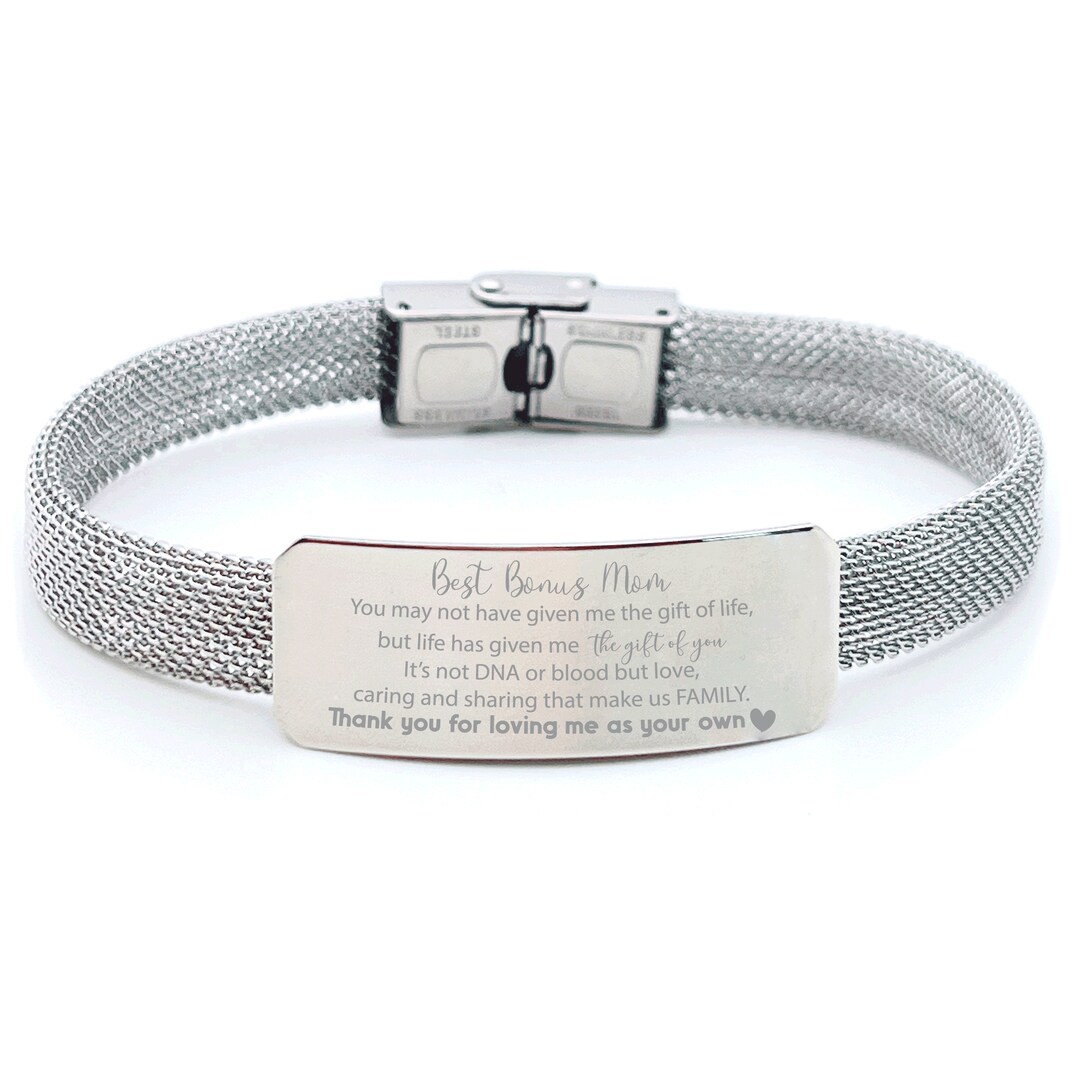 Best Bonus Mom Bracelet Personalized Bonus Mom Mother's Day Gifts Bonus ...