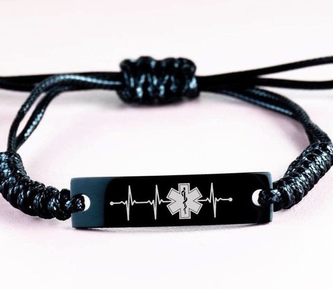 EMT Paramedic Gift for Emt Personalized Engraved Bracelet Heartbeat ...