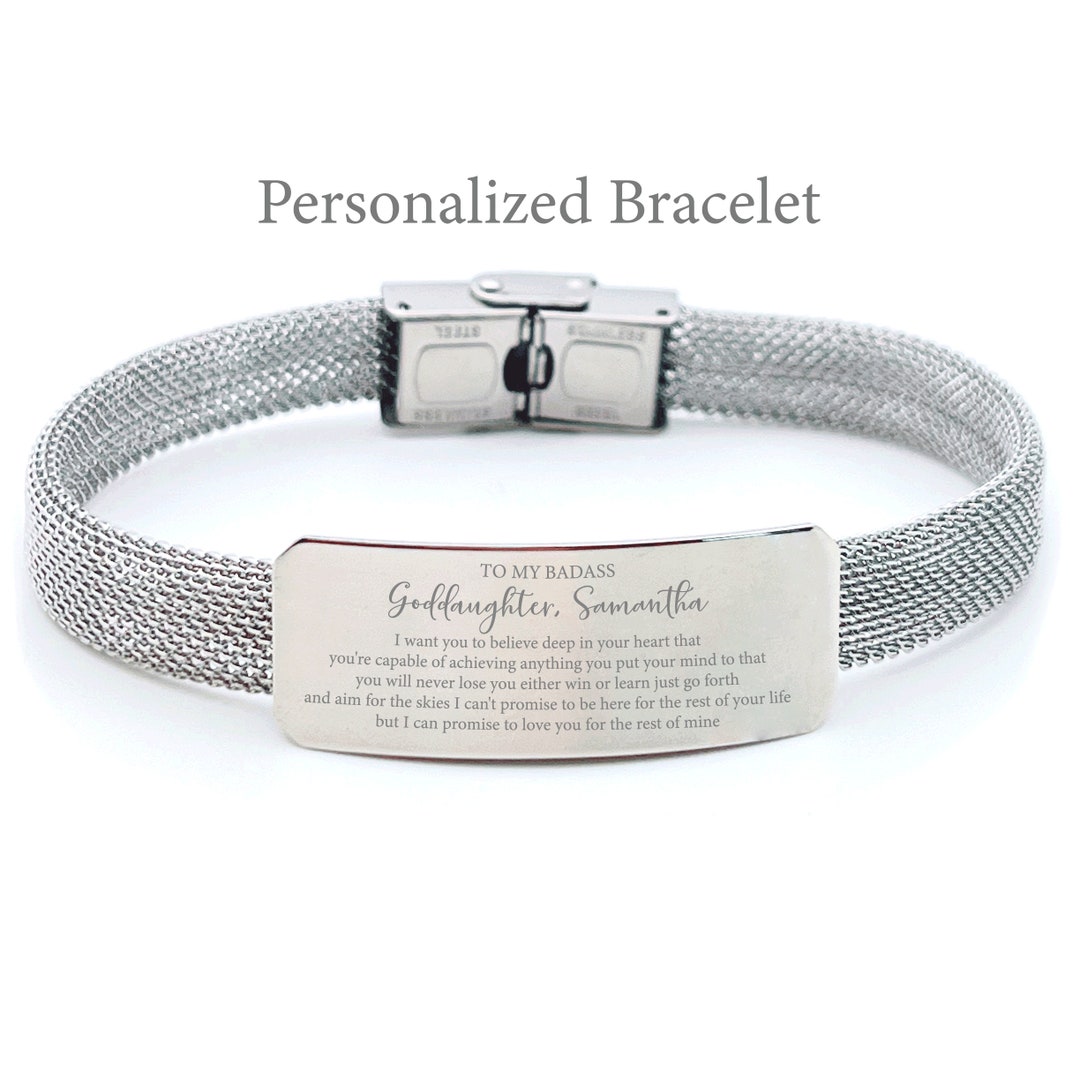 To My Badass Goddaughter Bracelet, Christmas Gift for Goddaughter ...