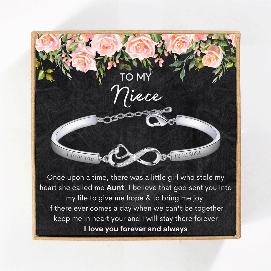 Niece Bracelet Christmas Gift From Aunt, Aunt Niece Gift, Custom Name ...