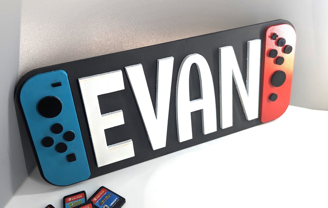 Nintendo Switch Inspired Name Sign / Gamer / Personalized - Etsy
