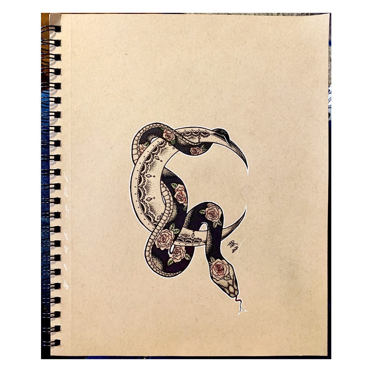 Prints: Snake and Crescent Moon | Etsy