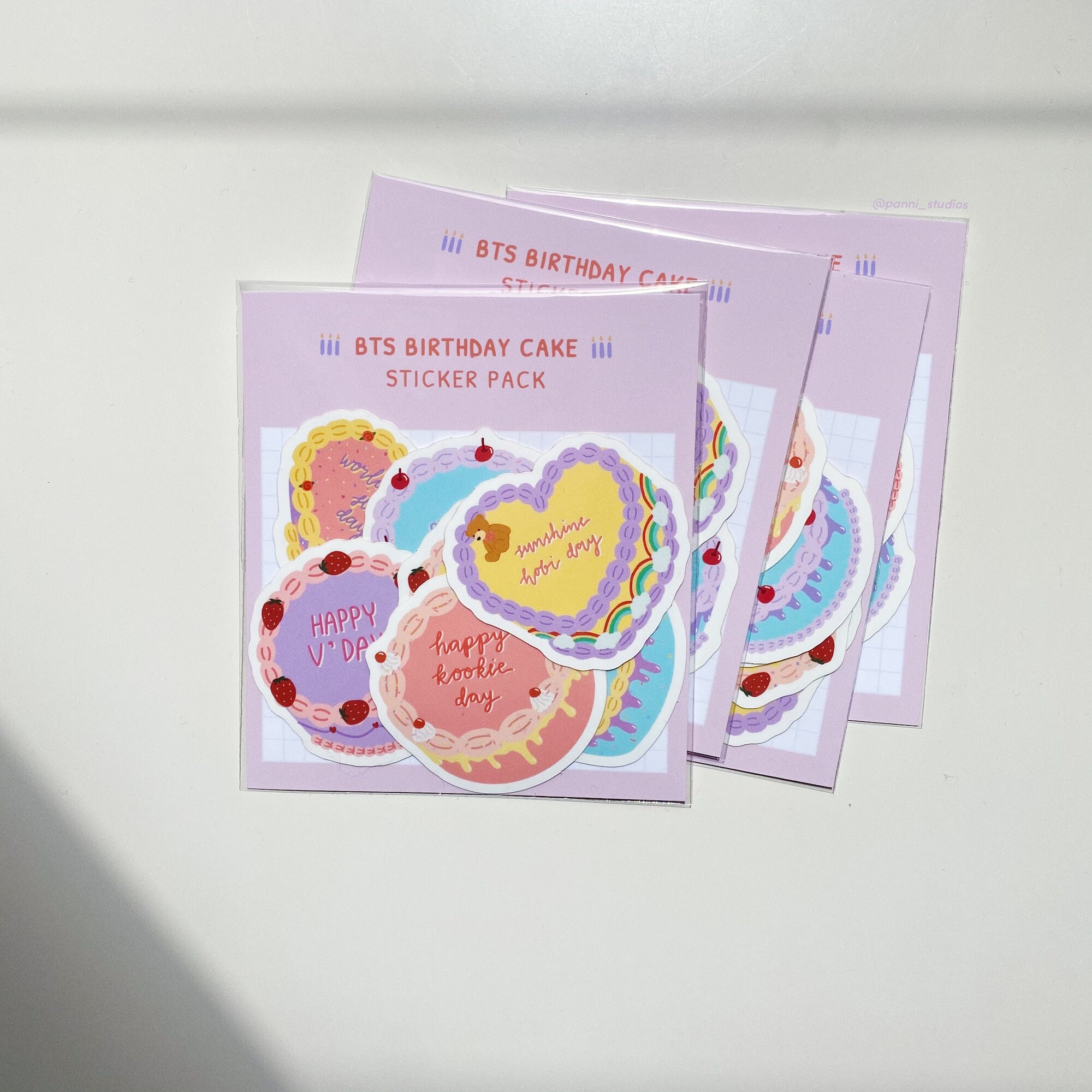 BTS Birthday Cake Sticker Pack - Etsy