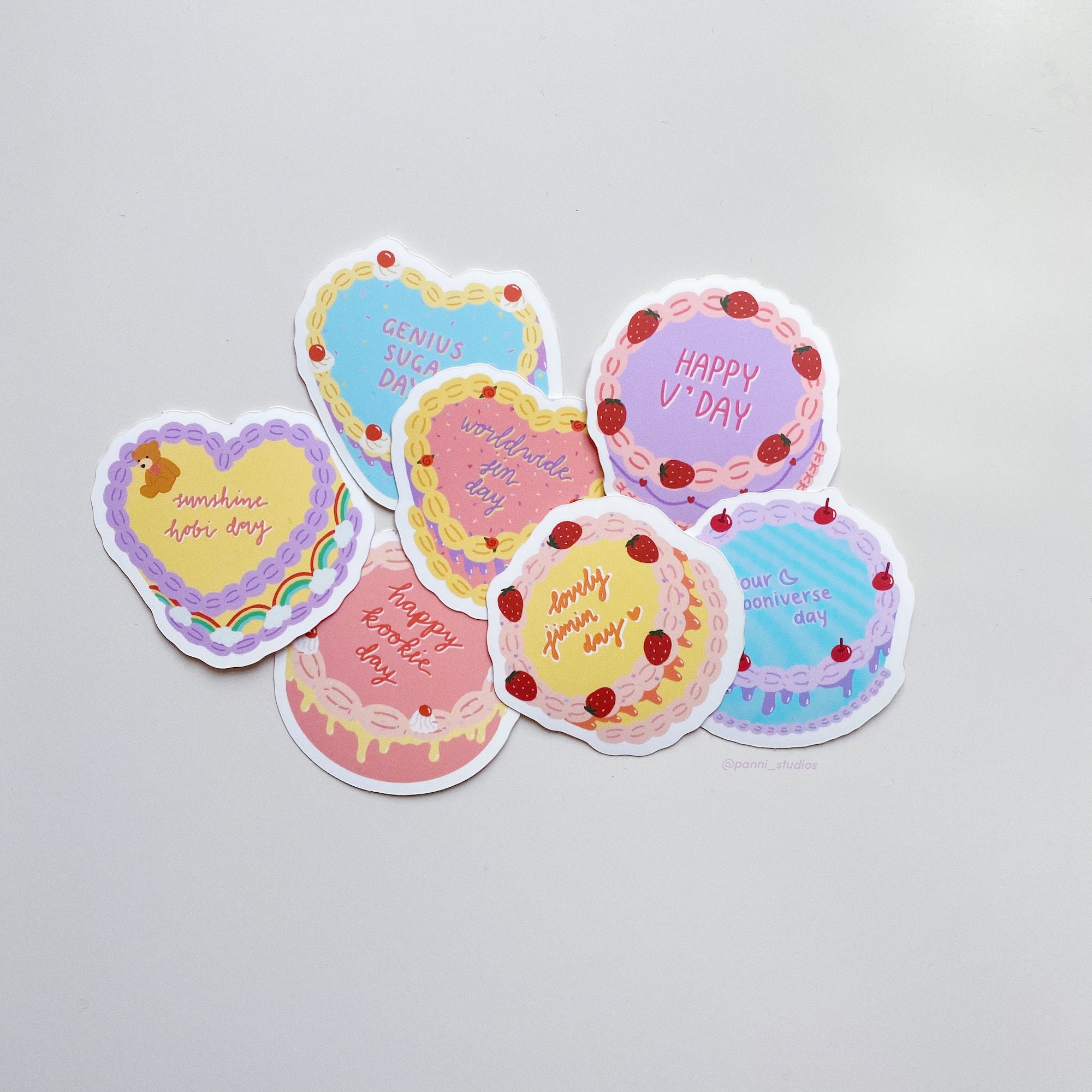 BTS Birthday Cake Sticker Pack - Etsy