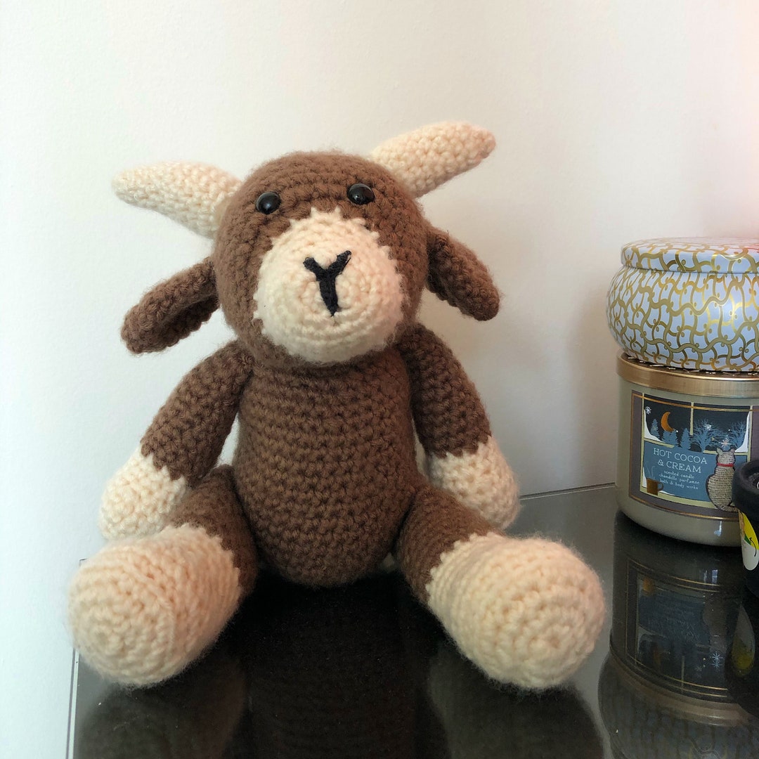 8" Tall Amigurumi Doll Stuffed Toy Goat - Etsy