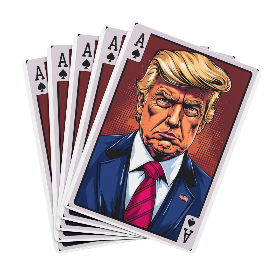 Playing Cards, Trump Funny Poker Deck, Gift for Poker Players, Novelty ...