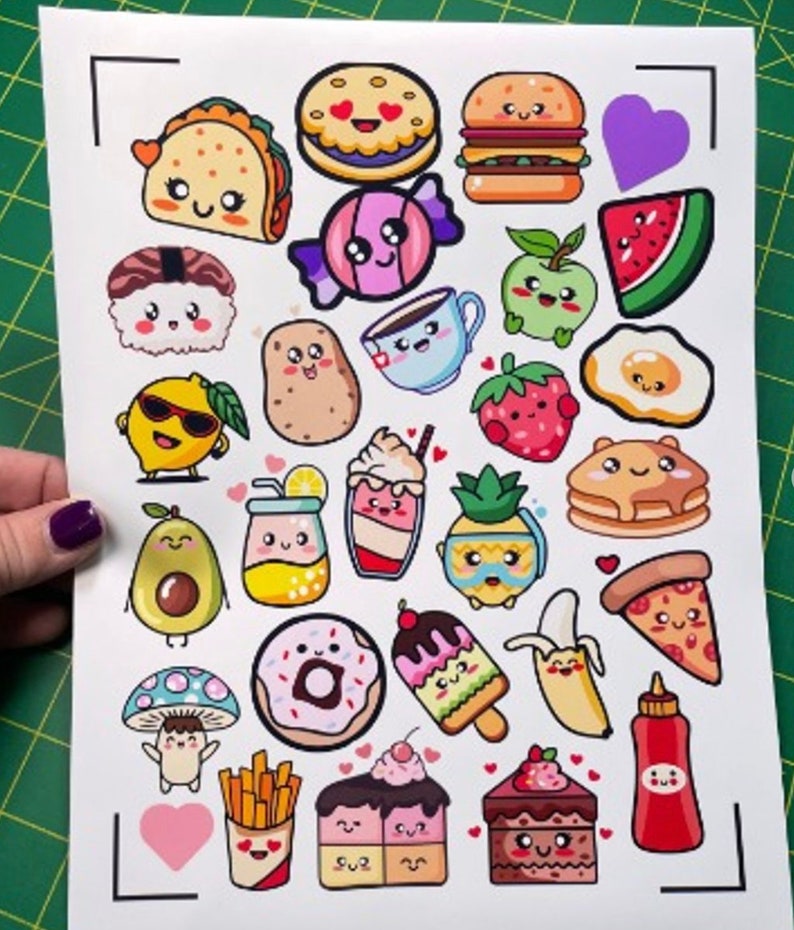 Kawaii Food Sticker Sheet Cute & Adorable Planner Stickers Japanese ...
