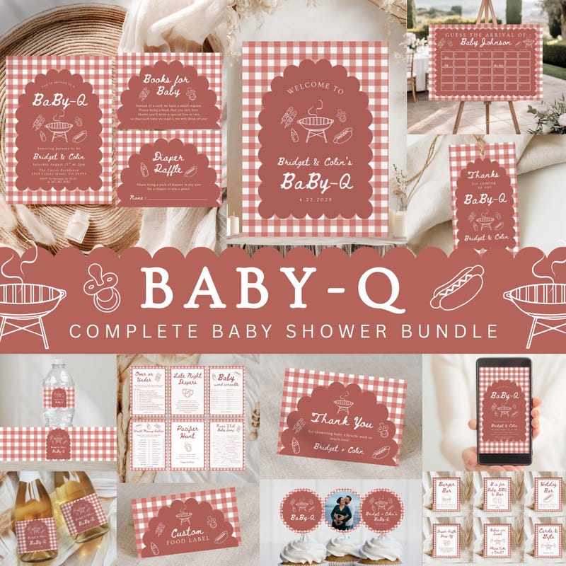 Baby Q Invitations - Etsy