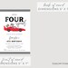 Need FOUR Speed Birthday Invitation Template Editable Red - Etsy