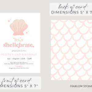 Sea Shell Invitation Template, Shellabration Invitation, Shell Birthday ...