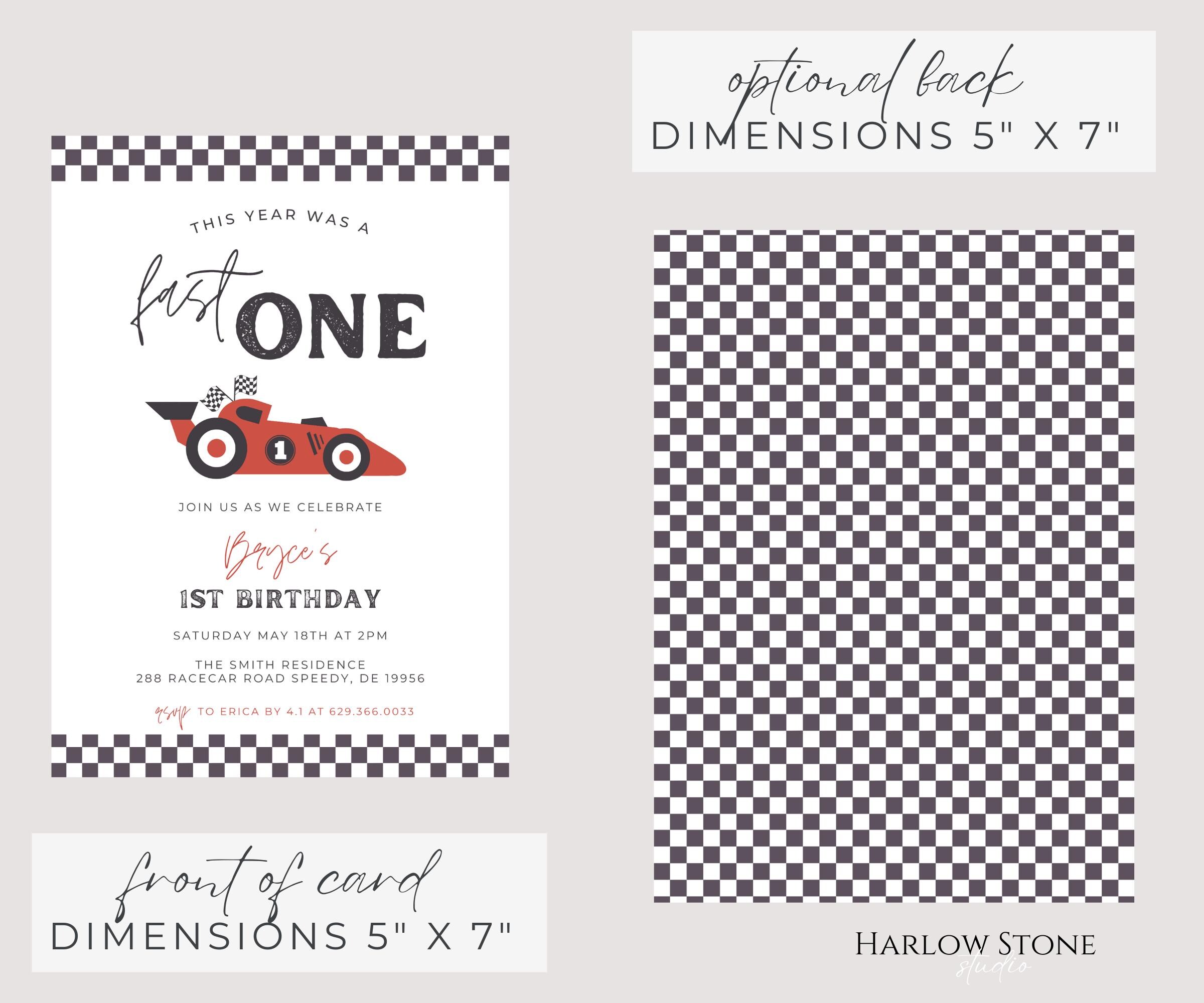 Fast ONE Birthday Invitation, Editable Template, Car 1st Birthday Party ...