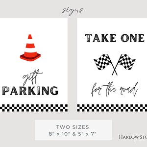 Race Car Party Signs, Editable Racing Decorations, Take One for the ...