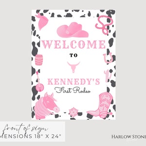 FIRST RODEO Welcome Sign 1st Rodeo, Printable Wild West Birthday Sign ...
