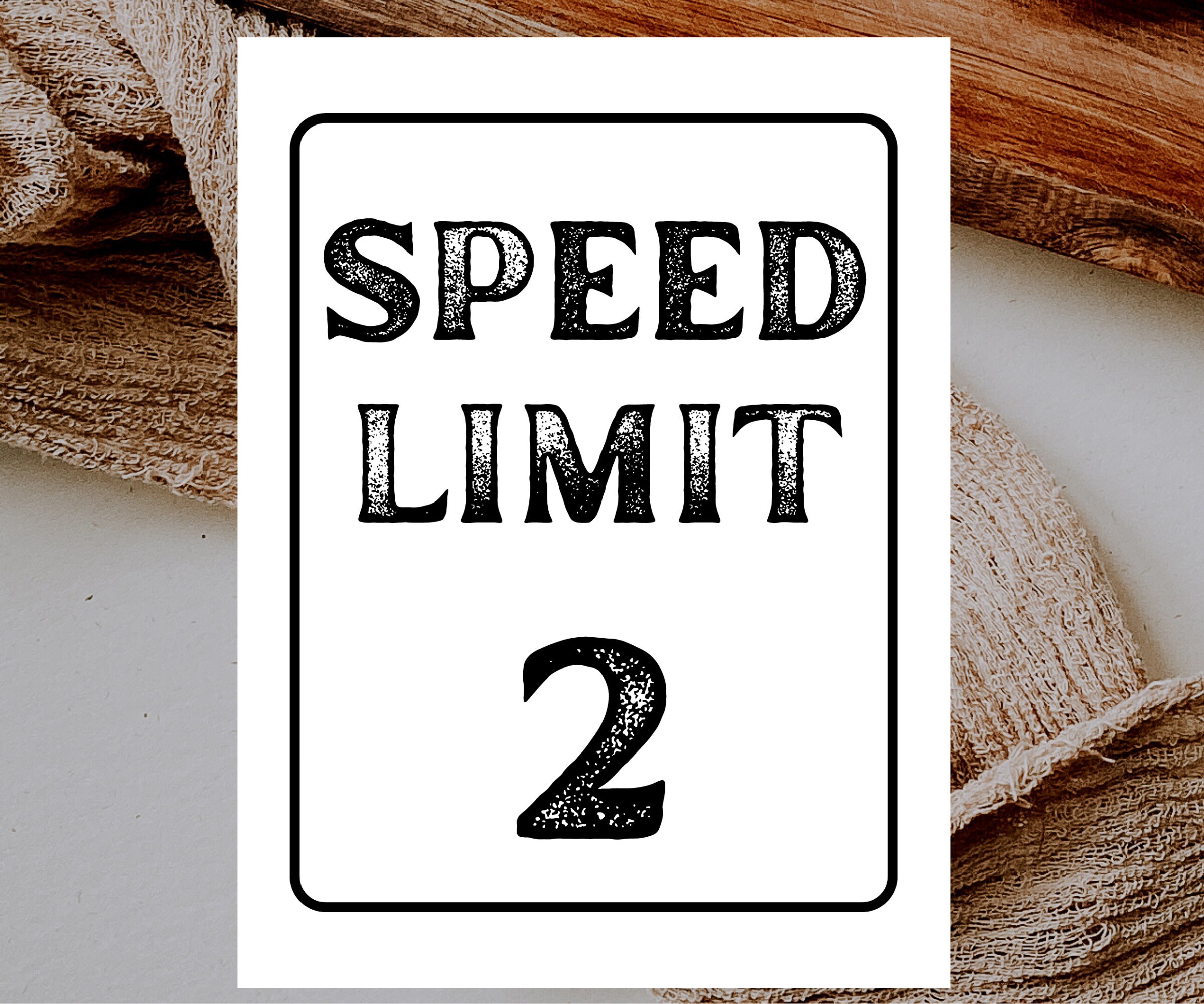 Racecar Party Speed Limit Table Sign Two Fast Fast One - Etsy