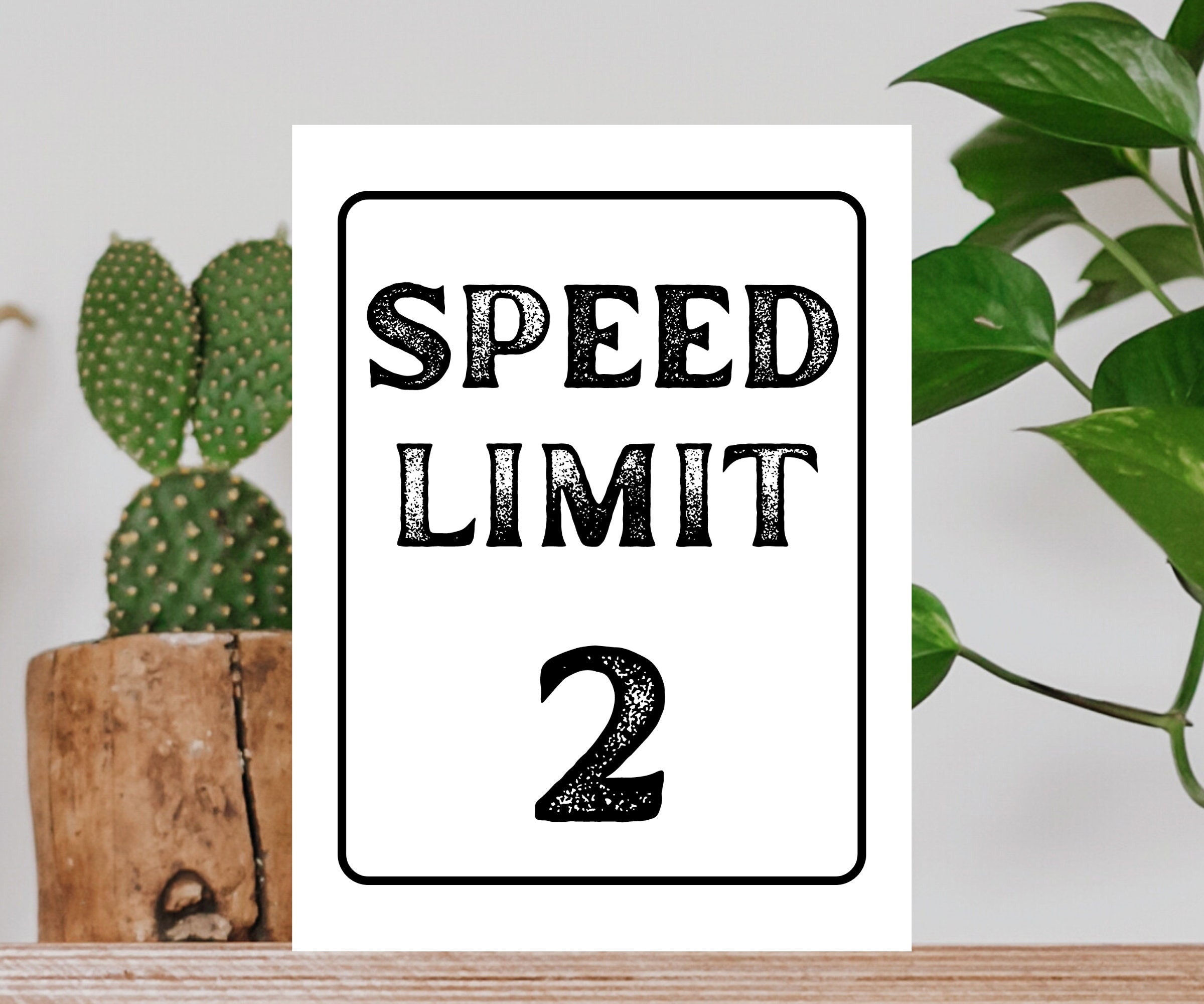 Racecar Party Speed Limit Table Sign Two Fast Fast One - Etsy