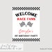 Editable Racecar Birthday Party Welcome Sign , Racing Birthday Party ...