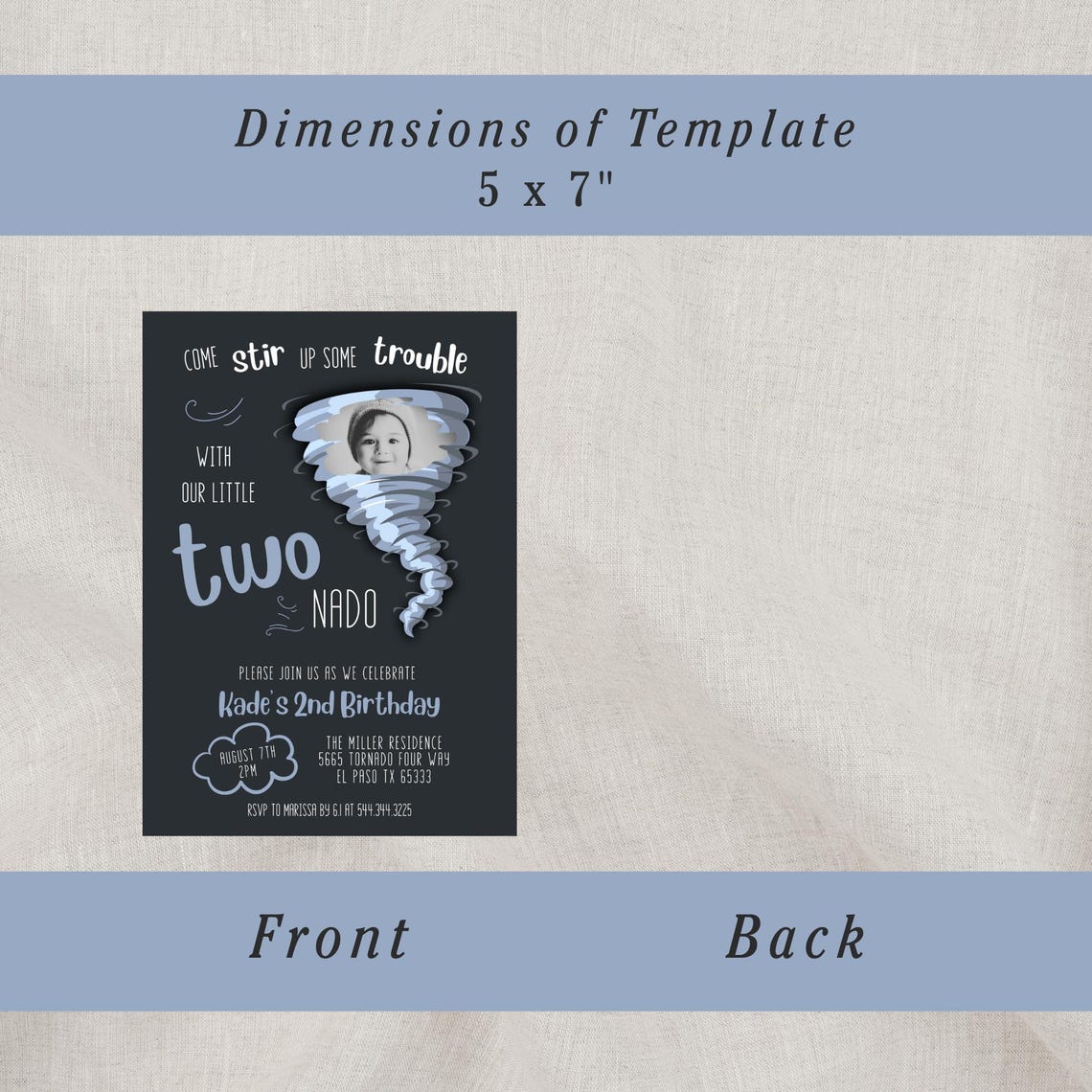 Boy Twonado Birthday Party Invitation | Storm Weather Party Invitation ...