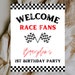 Editable Racecar Birthday Party Welcome Sign , Racing Birthday Party ...