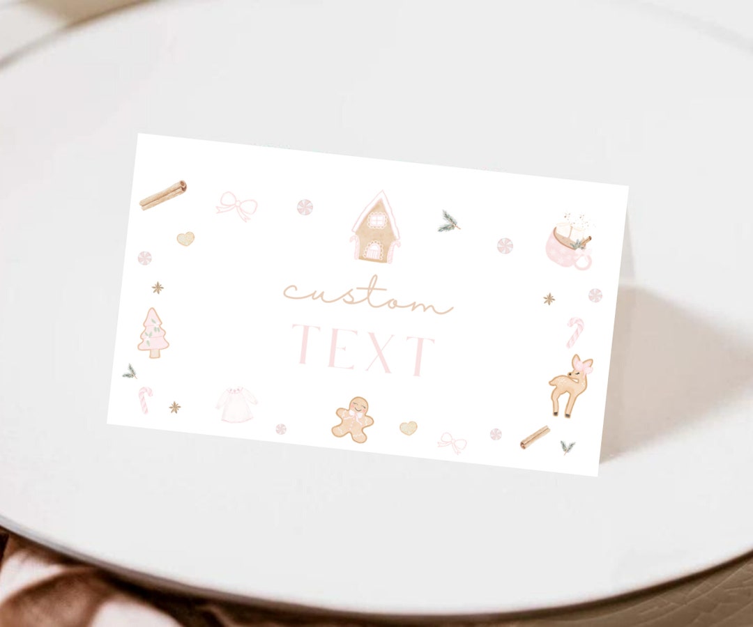 Editable Christmas Birthday Tent Card Oh What Fun Christmas Birthday ...