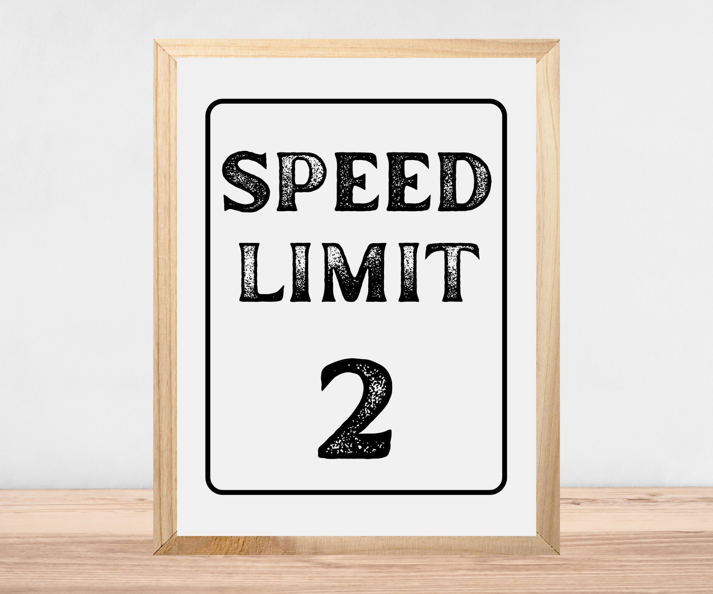 Racecar Party Speed Limit Table Sign Two Fast Fast One - Etsy