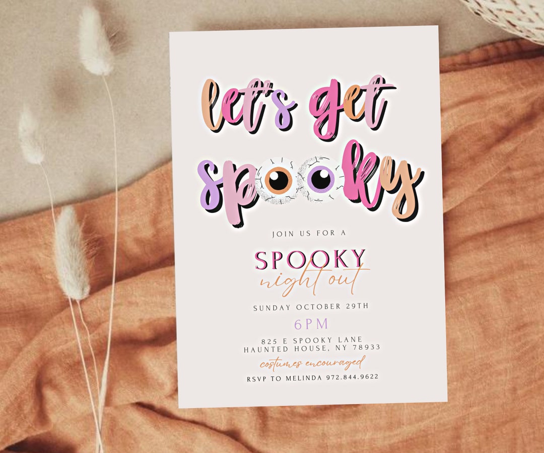 Ghouls Night Out Invitation, Girls Night Out Invite, Halloween Party ...