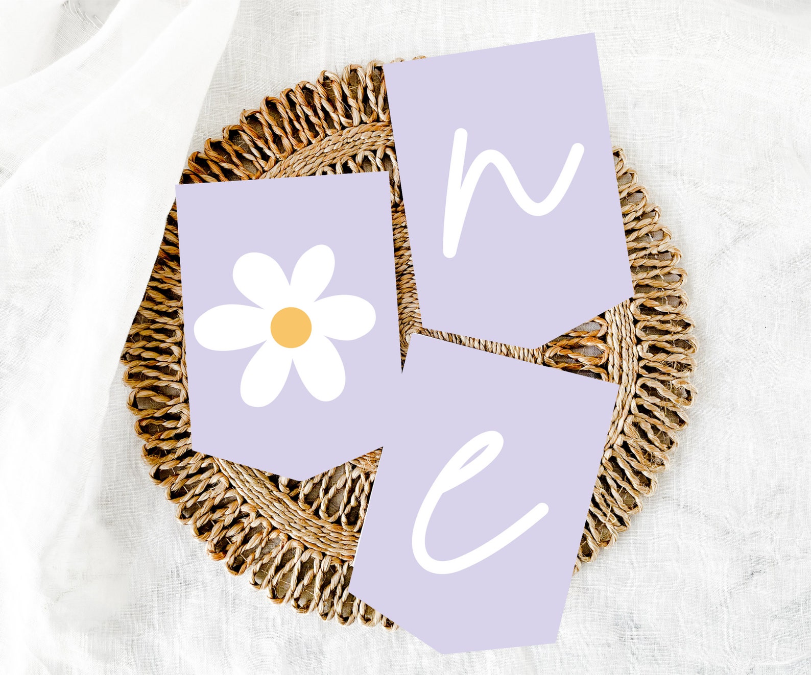 Editable Daisy Birthday Party Invitation Boho Little Miss One-derful ...