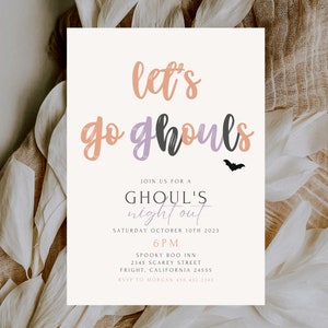 Ghouls Night Out Invitation, Girls Night Out Invite, Halloween Party ...