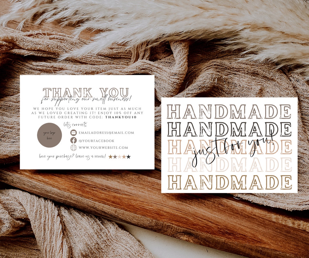 Neutral Business Thank You Card Template Printable Thanks for - Etsy