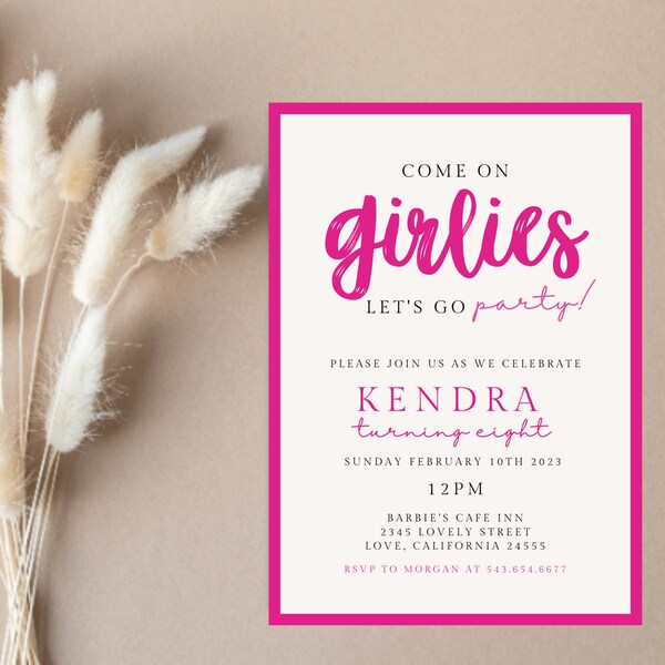 Come on Dollies Lets Go Party Invitation - Etsy